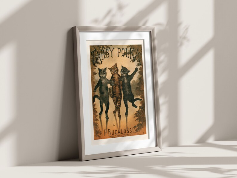 CRAZY CAT POSTER Tabby Polka Cat Print Cat Lover Poster - Etsy
