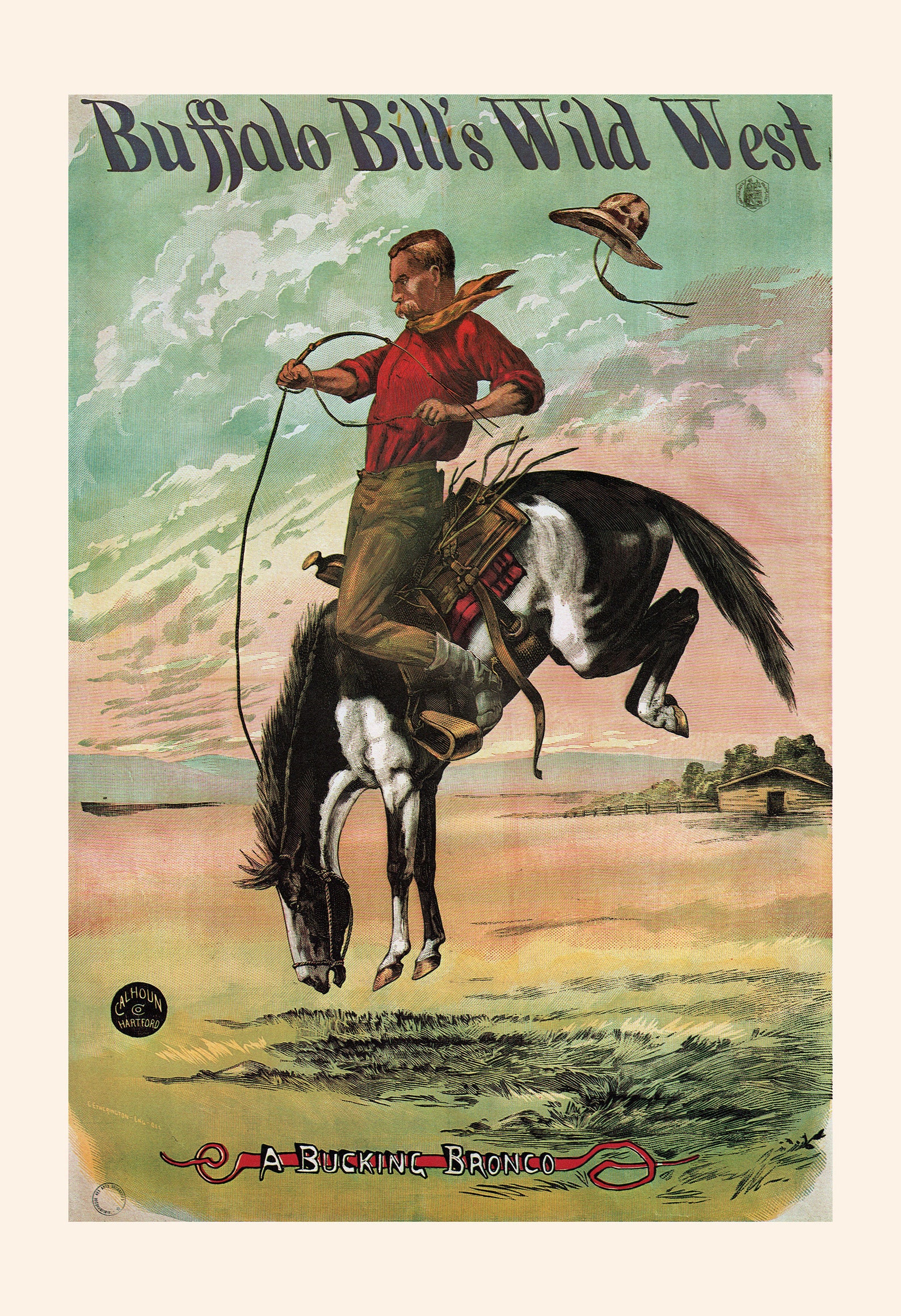 COWBOY POSTER ART Bucking Bronco Buffalo Bill Poster 1885 - Etsy
