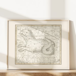 CETUS MAP Print, Zodiac Sign Print, Professional Reproduction ...