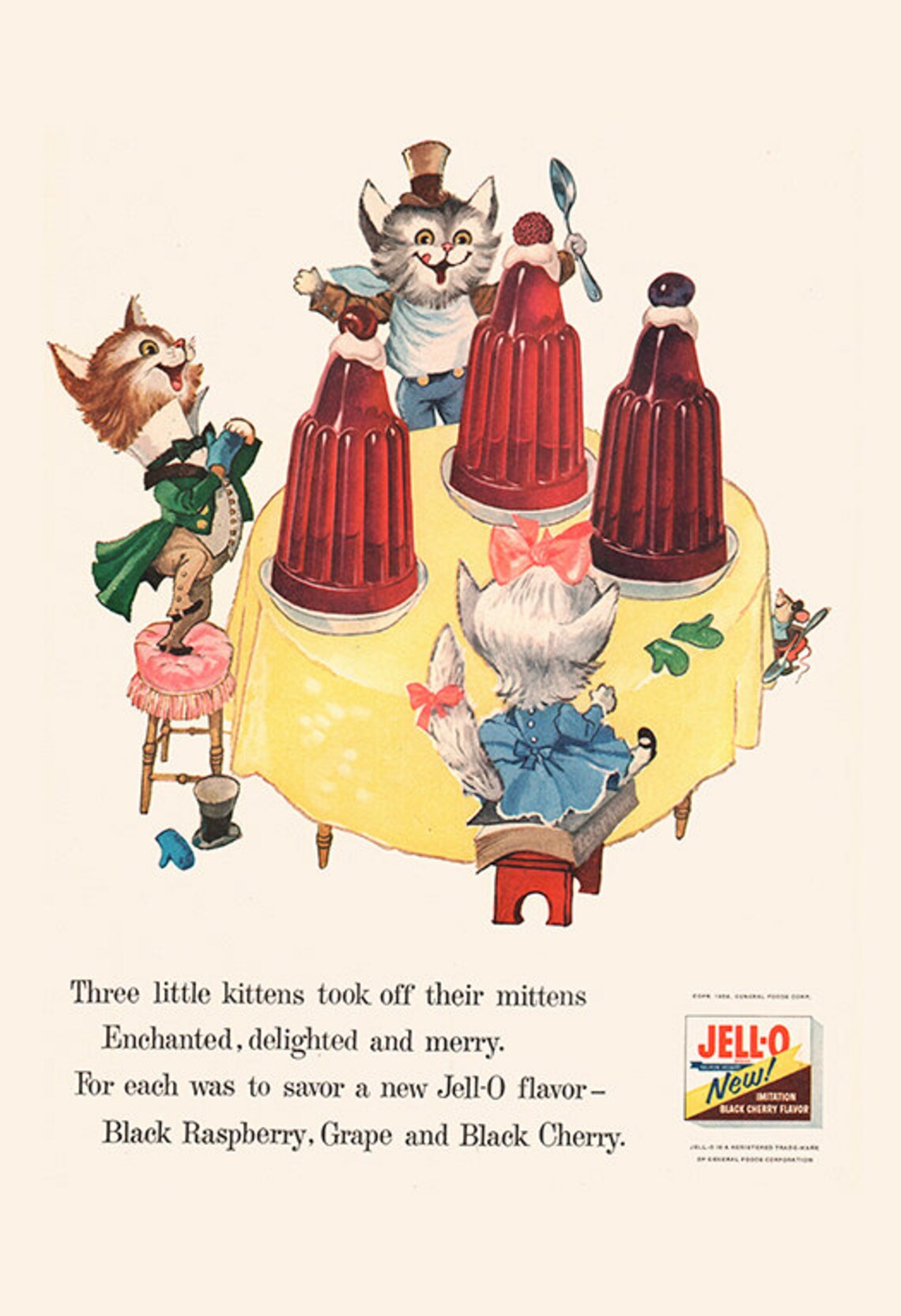 VINTAGE DESSERT AD Retro Dessert Poster Vintage Kitchen | Etsy