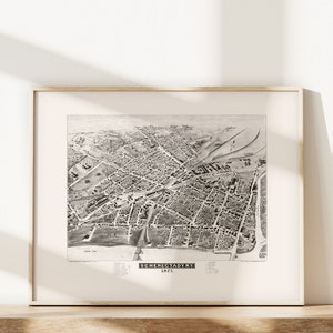 SCHENECTADY MAP PRINT, Antique Schenectady N.Y. Map, Antique Map Print ...