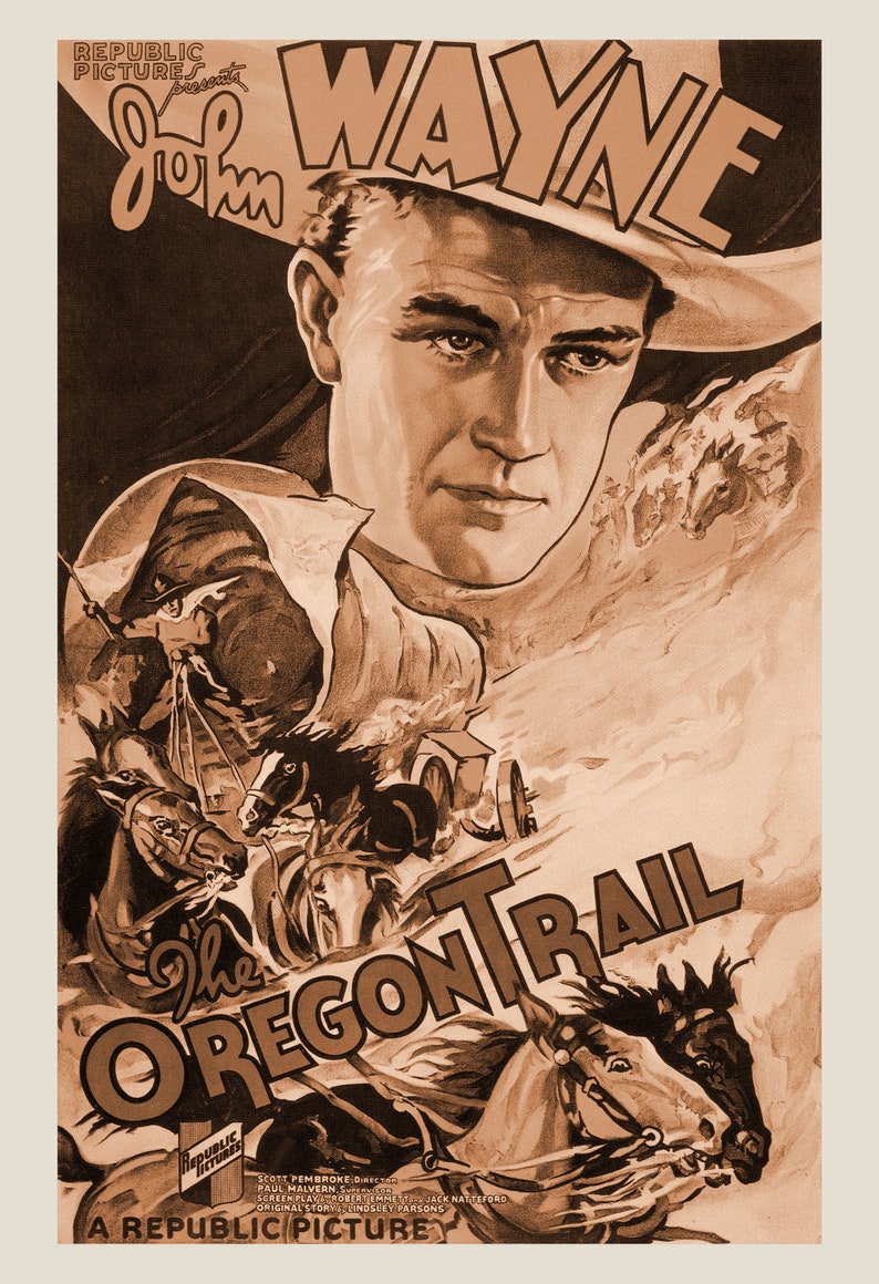 CLASSIC MOVIE POSTER John Wayne Movie Poster the Oregon - Etsy