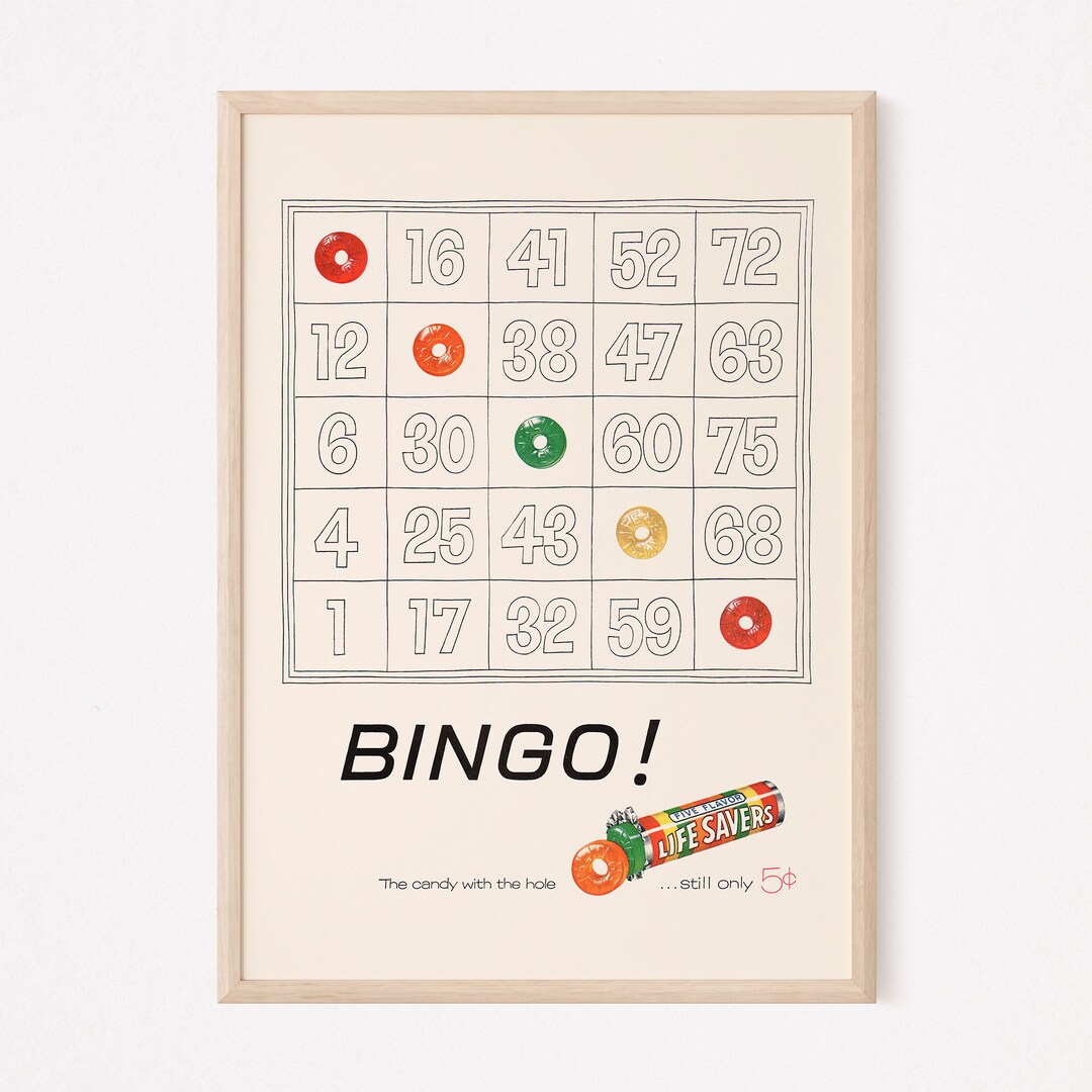 RETRO CANDY AD, Mid-century Ad, Vintage Fruits Candy Poster, Classic Ad ...