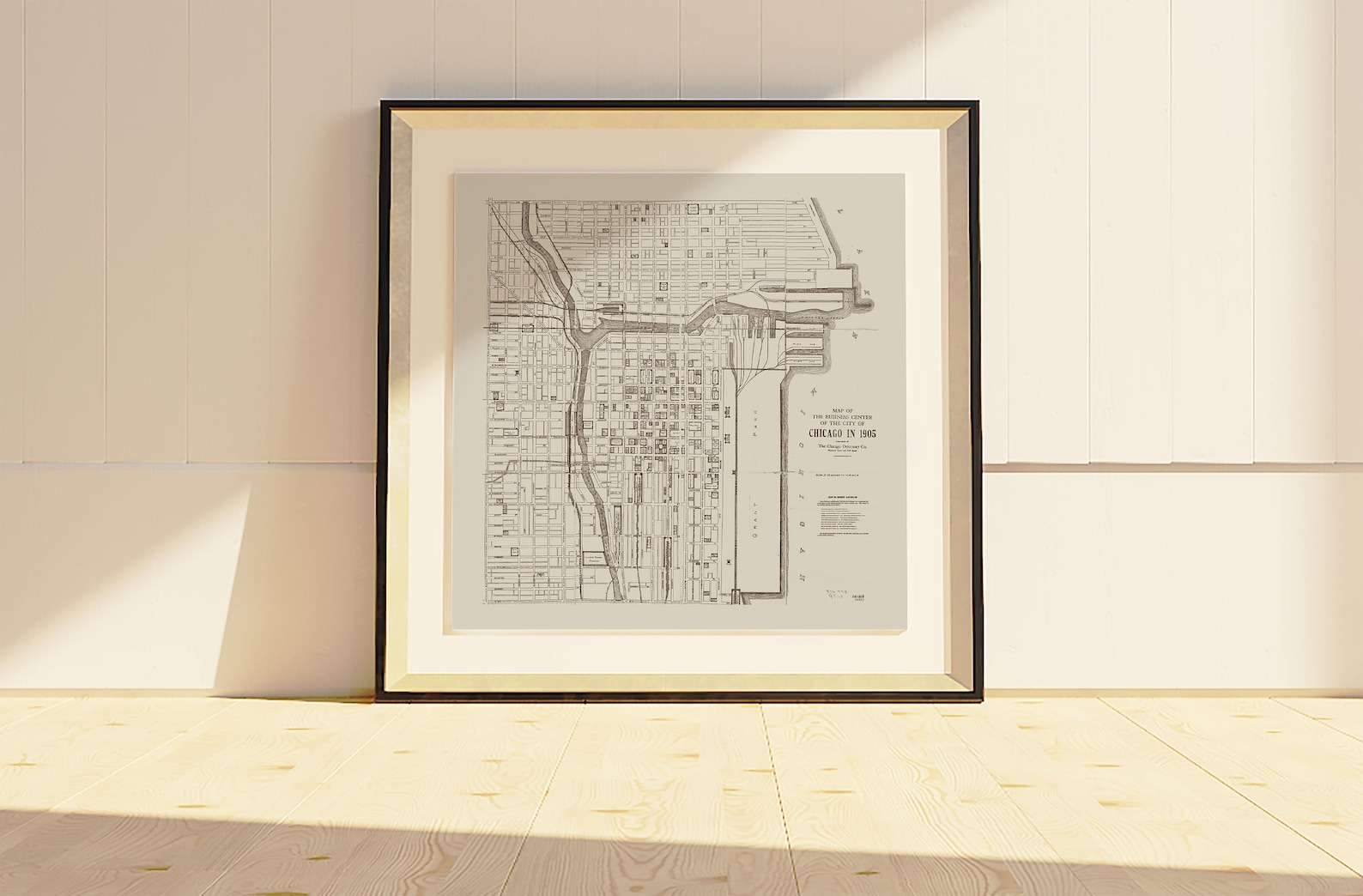 1905 CHICAGO MAP Retro Map of Chicago Map Print Minimalist - Etsy