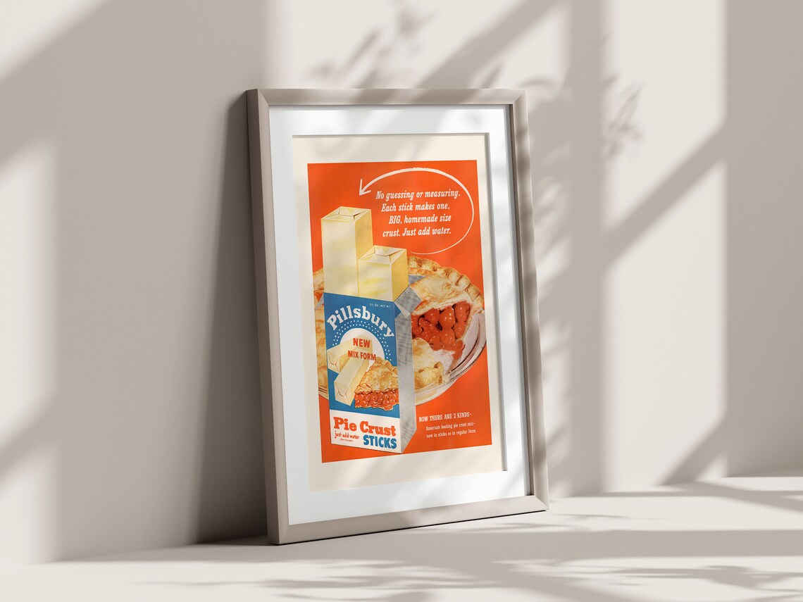 VINTAGE RED KITCHEN Poster Retro Mid-century Ad Vintage - Etsy