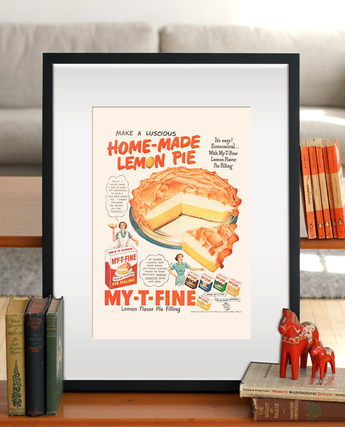 RETRO PIE AD Vintage Cooking Ad Mid-century Poster Classic - Etsy