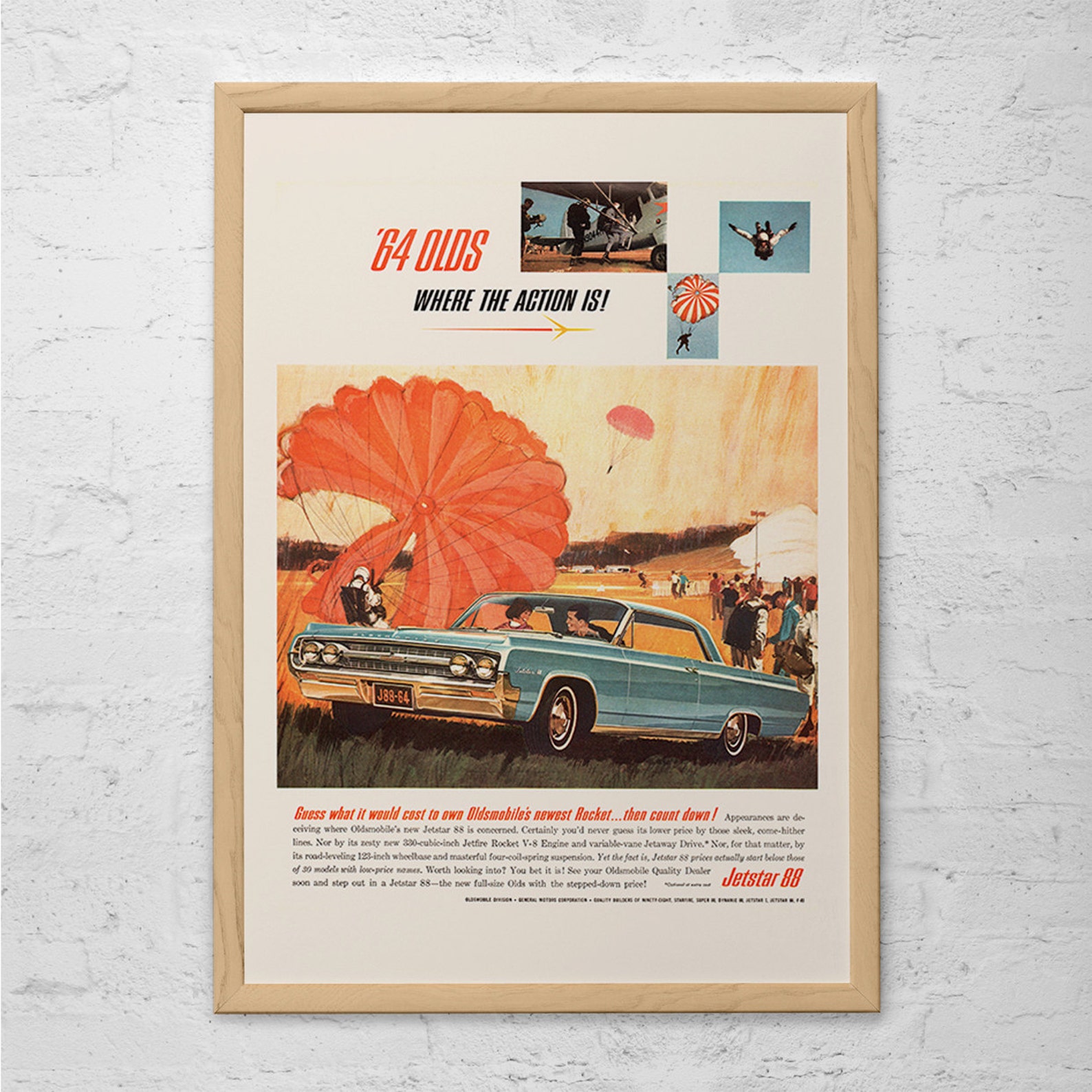 RETRO CLASSIC CAR Ad Retro Car Ad Oldsmobile Classic Car | Etsy