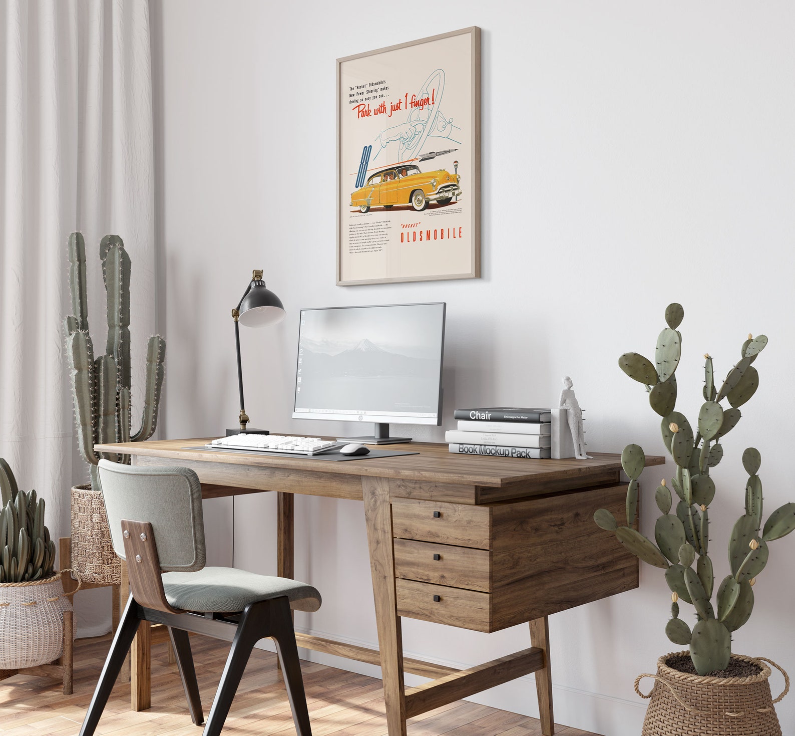 NOSTALGIC CAR POSTER 1950s Yellow Automobile Ad Print - Etsy