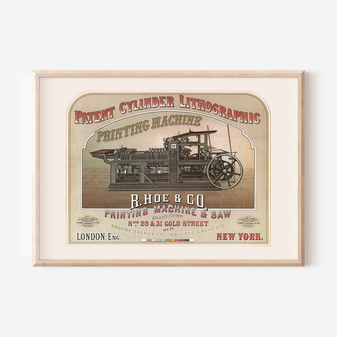 ANTIQUE POSTER Classic Printing Machine Poster High - Etsy