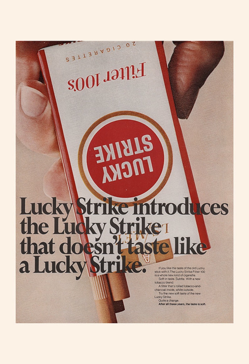 VINTAGE CIGARETTE PACK Ad Retro Cigarettes Advertisement - Etsy