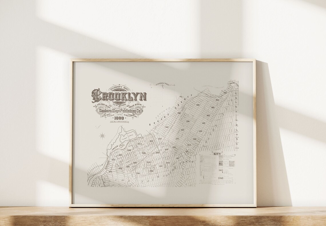 GREENPOINT BROOKLYN MAP Williamsburg Map Vintage Map of - Etsy