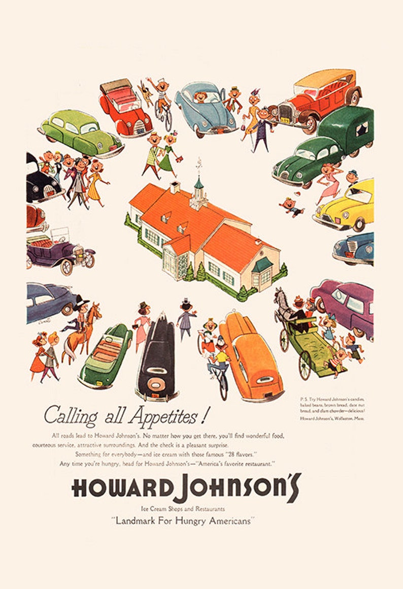 VINTAGE DRIVE-THRU Poster Retro Restaurant Ad Classic Mid | Etsy