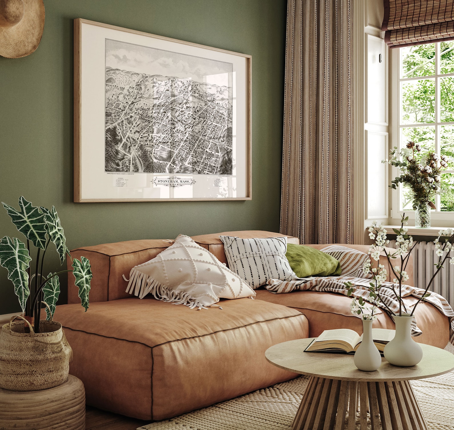 STONEHAM MAP PRINT Antique Stoneham Boston Mass Map - Etsy