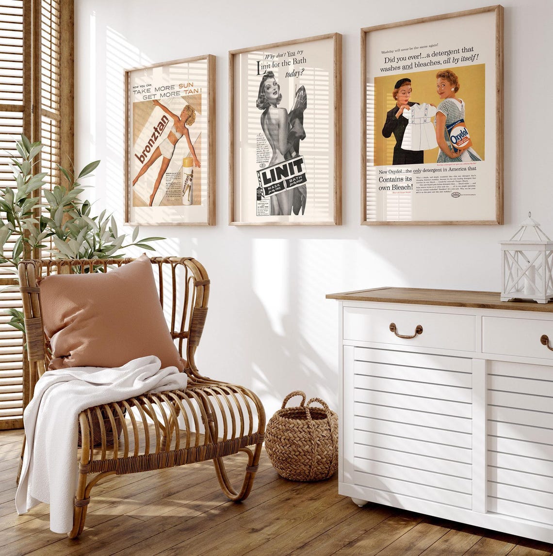 RETRO FASHION AD, Retro Risque Ad, Mid-century Poster Kitsch Retro Wall ...