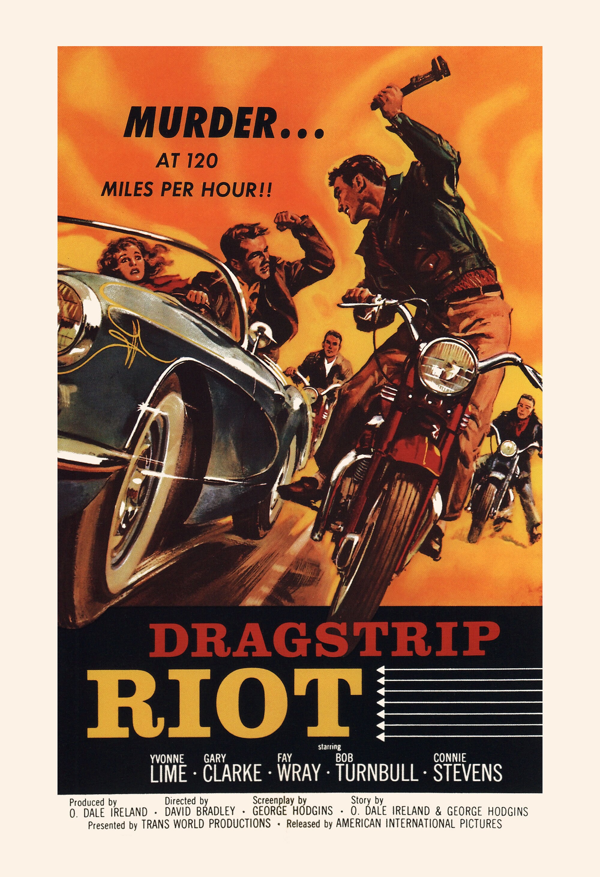 RETRO MOVIE POSTER, 1950s Drag Racing Movie Poster, Car Club ...
