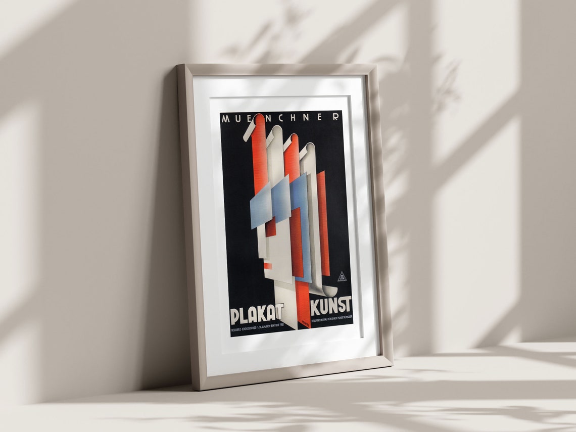 Vintage Art Deco Giclee Poster Print MUENCHNER GERMAN ARTWORK - Etsy