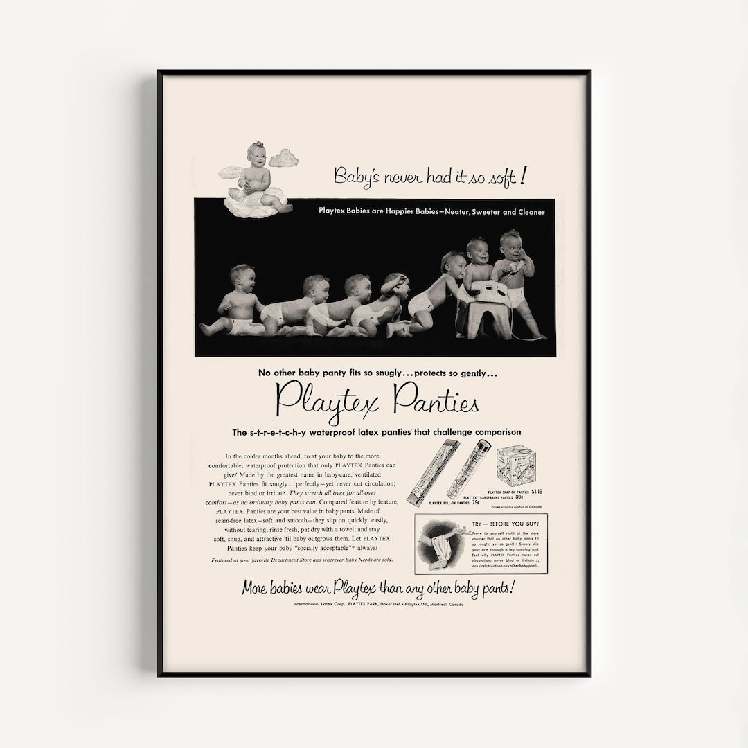 VINTAGE AD PRINT Baby Poster Diaper Ad Retro Print - Etsy