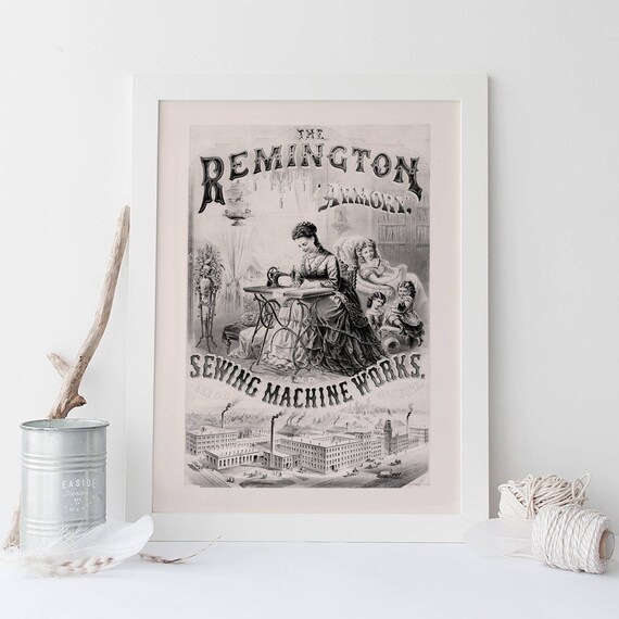 ANTIQUE SEWING POSTER Classic Sewing Machine Poster | Etsy