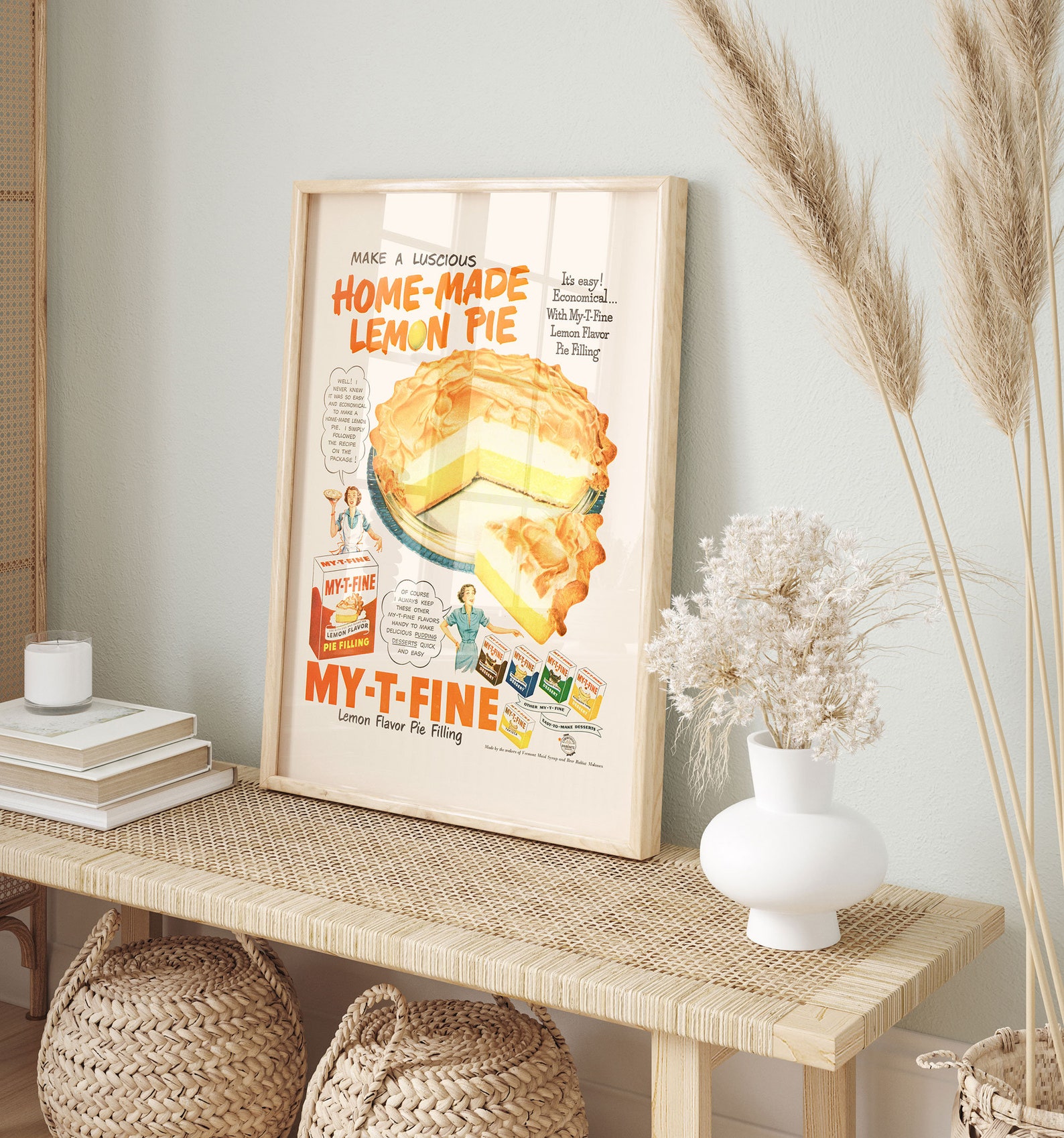 RETRO PIE AD Vintage Cooking Ad Mid-century Poster Classic - Etsy Canada
