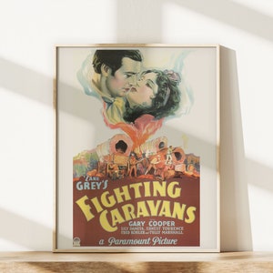 VINTAGE FILM POSTER Gary Cooper Movie Poster Old Western - Etsy Canada