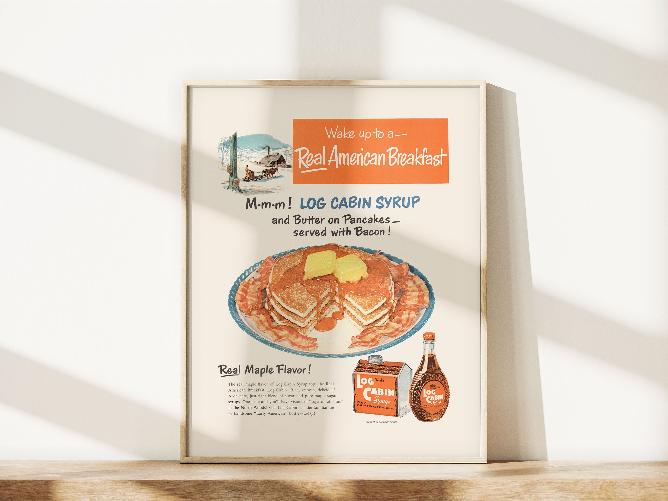 RETRO BREAKFAST AD Retro Pancakes Ad Retro Restaurant Art - Etsy Canada