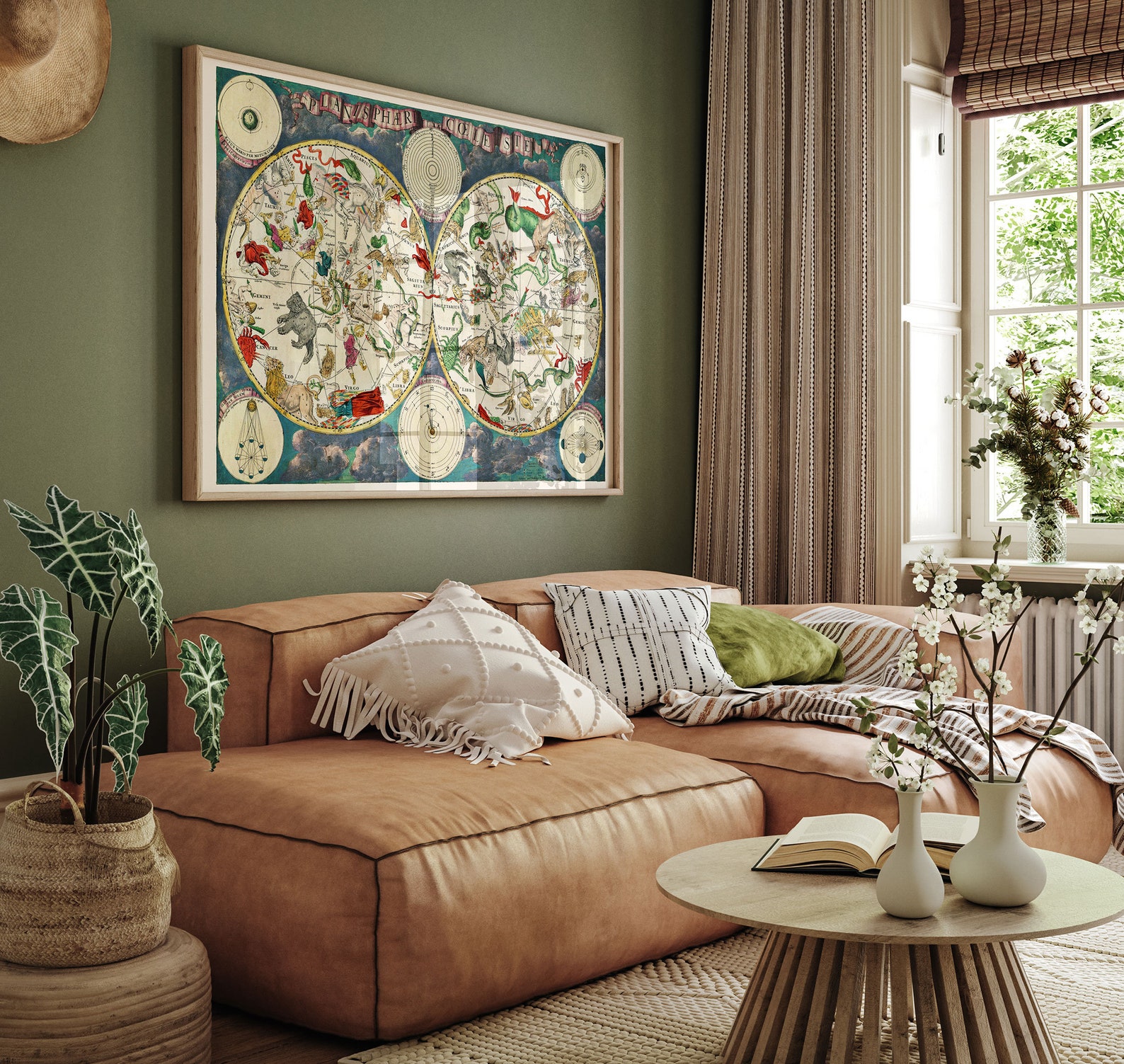 ANTIQUE ZODIAC ART Print Vintage Astrology Print - Etsy