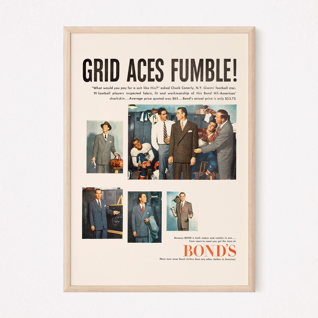 GENTLEMEN FASHION AD Retro Mid-century Fashion Ad Vintage - Etsy