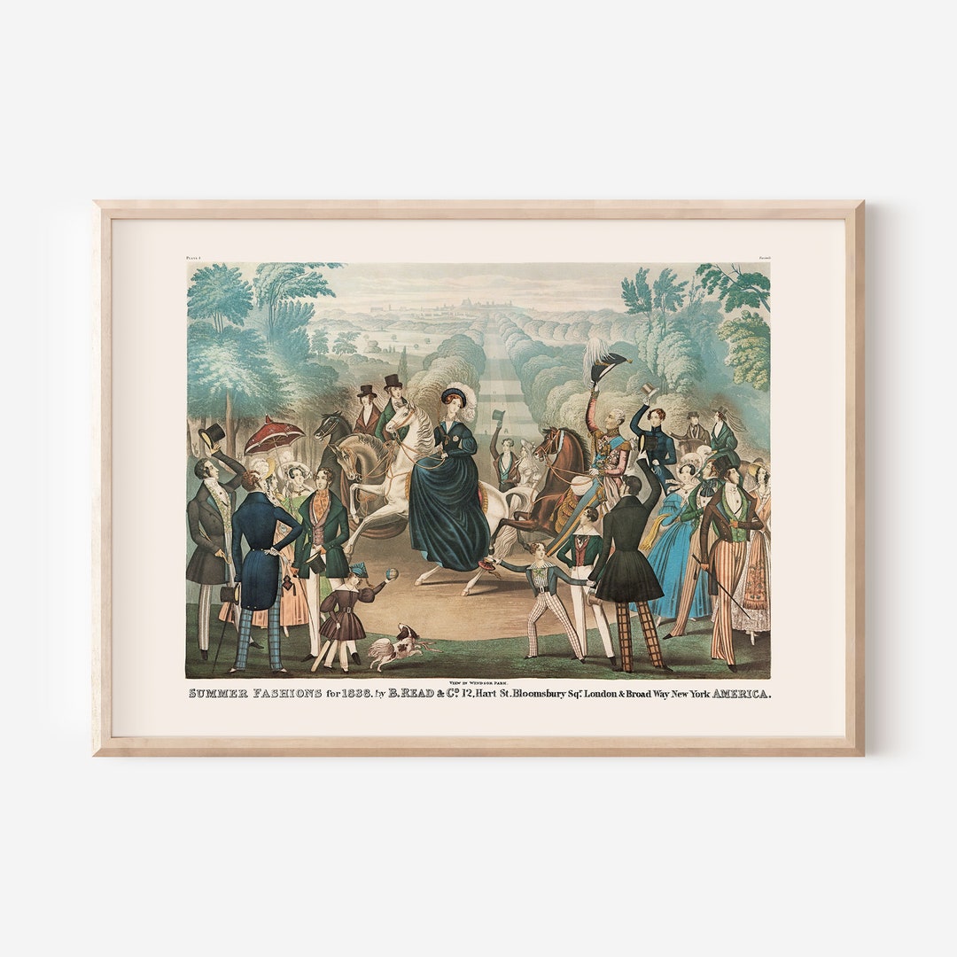 UK FASHION PRINT, Vintage Fashion Poster, Benjamin Read Ad, Horses ...