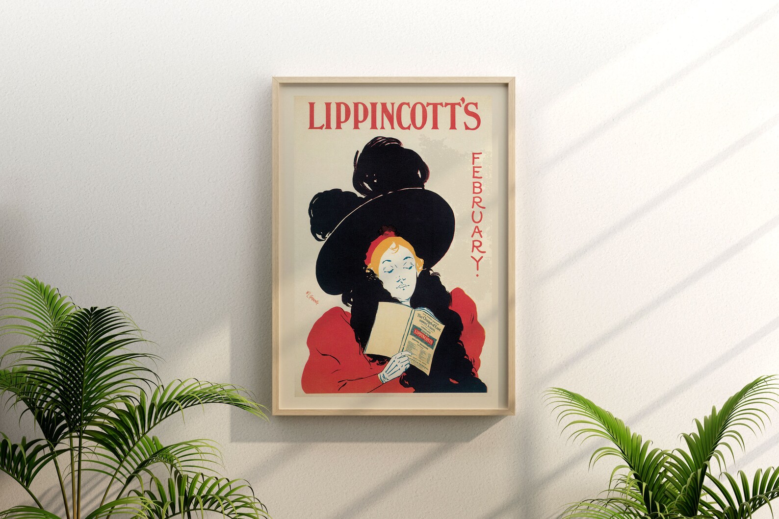 Vintage LIPPINCOTT'S Poster Art Nouveau Poster Bibliophile - Etsy Canada