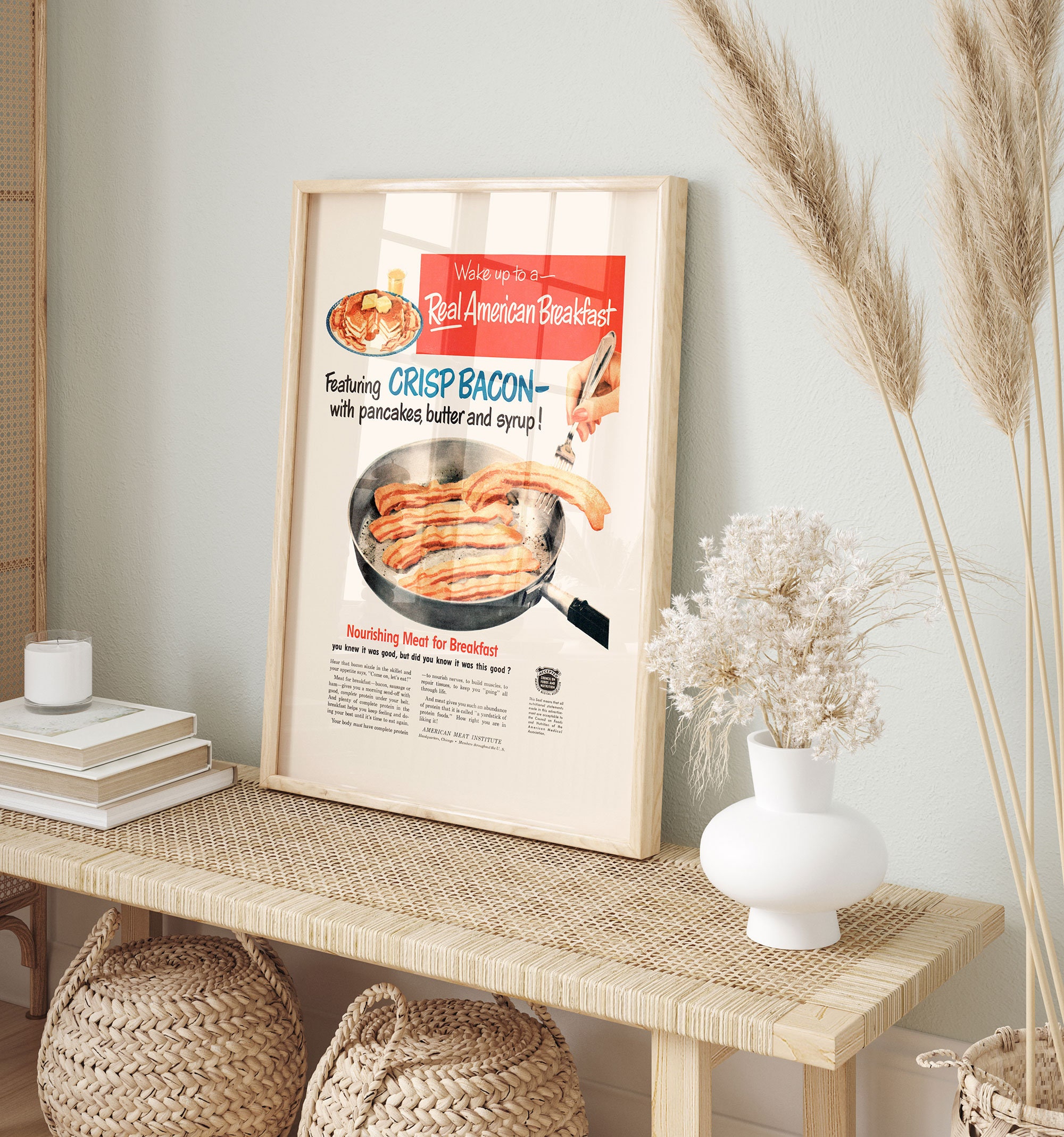 VINTAGE BACON AD Retro Mid-century Ad Vintage Kitchen - Etsy Canada