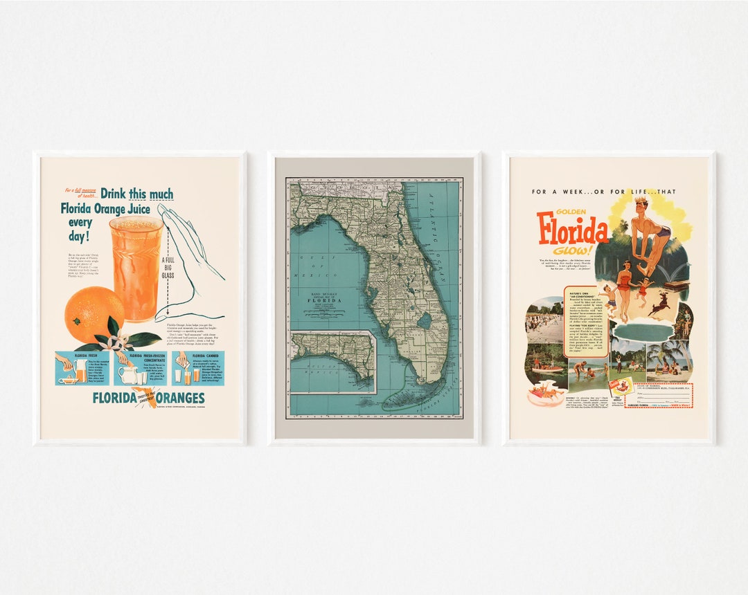 VACATION HOME DECOR, Florida Posters, Beach House Decor, Living Room ...