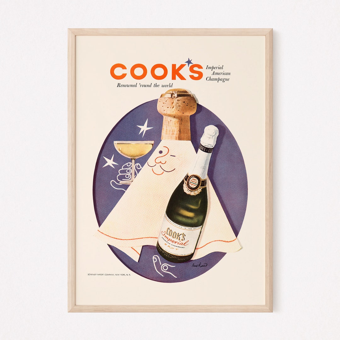 RETRO COCKTAIL PARTY Ad, Retro Mid-century Champagne Ad, Vintage Bar ...