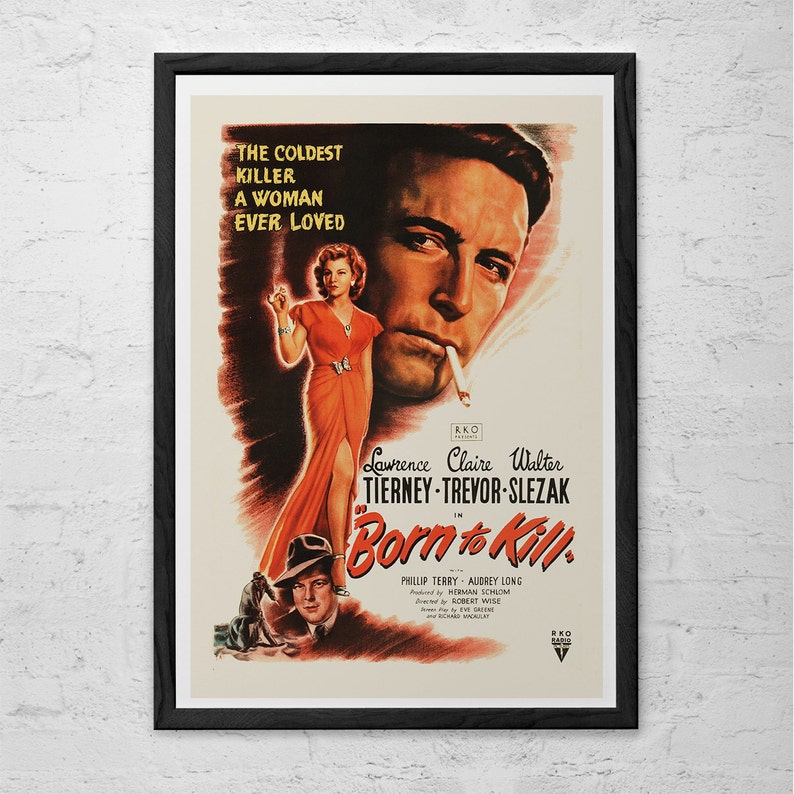 CLASSIC MOVIE POSTER Born to Kill Movie Poster Retro Movie | Etsy