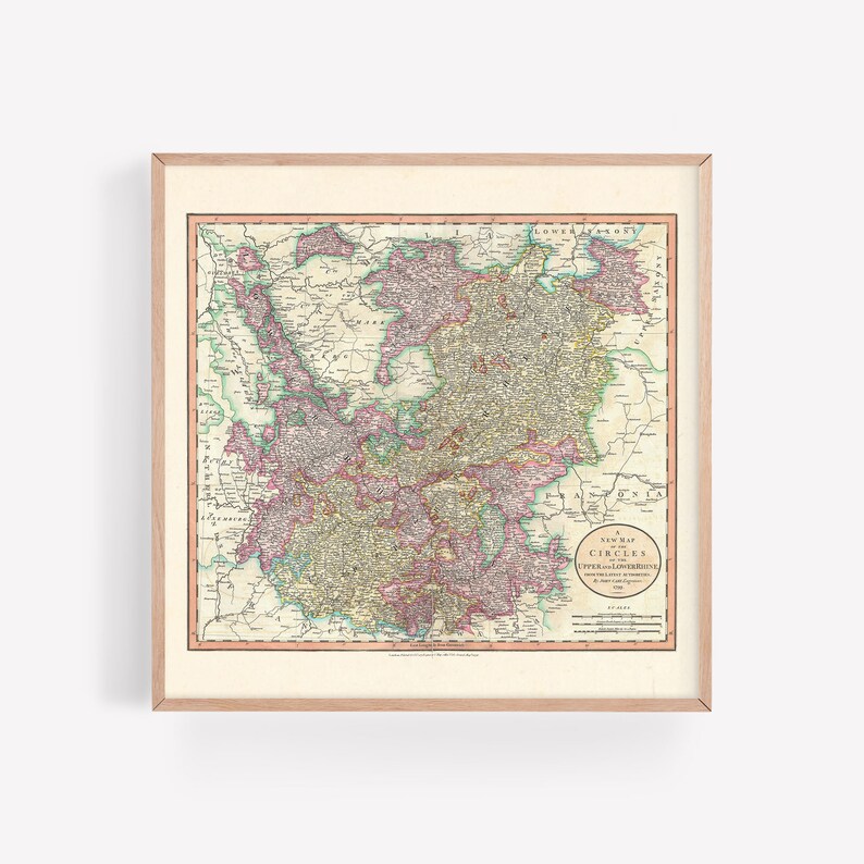 ANTIQUE GERMANY MAP Print Antique Wall Art Map of Germany - Etsy