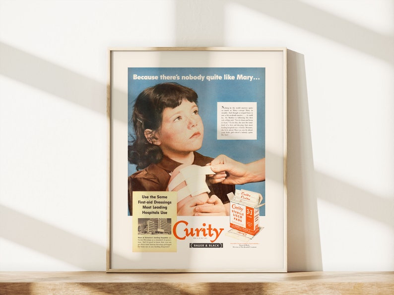 VINTAGE KITSCH AD Retro Mid-century Ad Vintage Nurses Room - Etsy