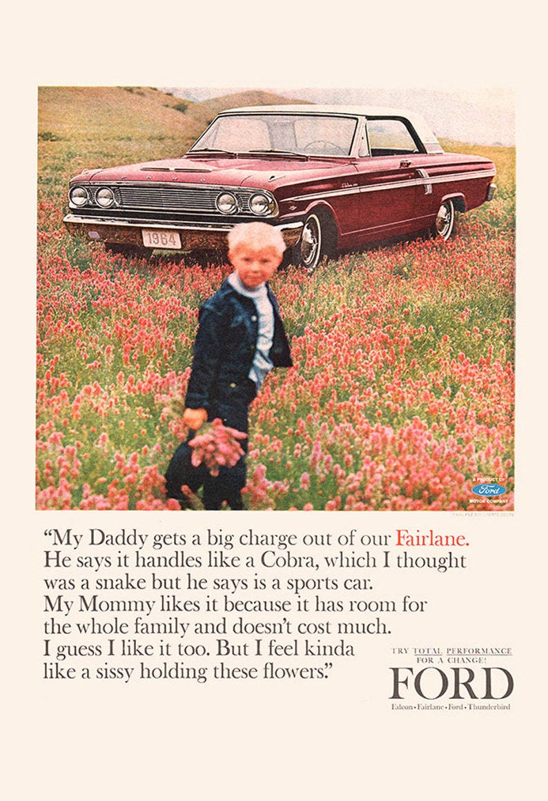 FUNNY CAR AD Must Read Car Ad Vintage Car Poster Retro Car | Etsy