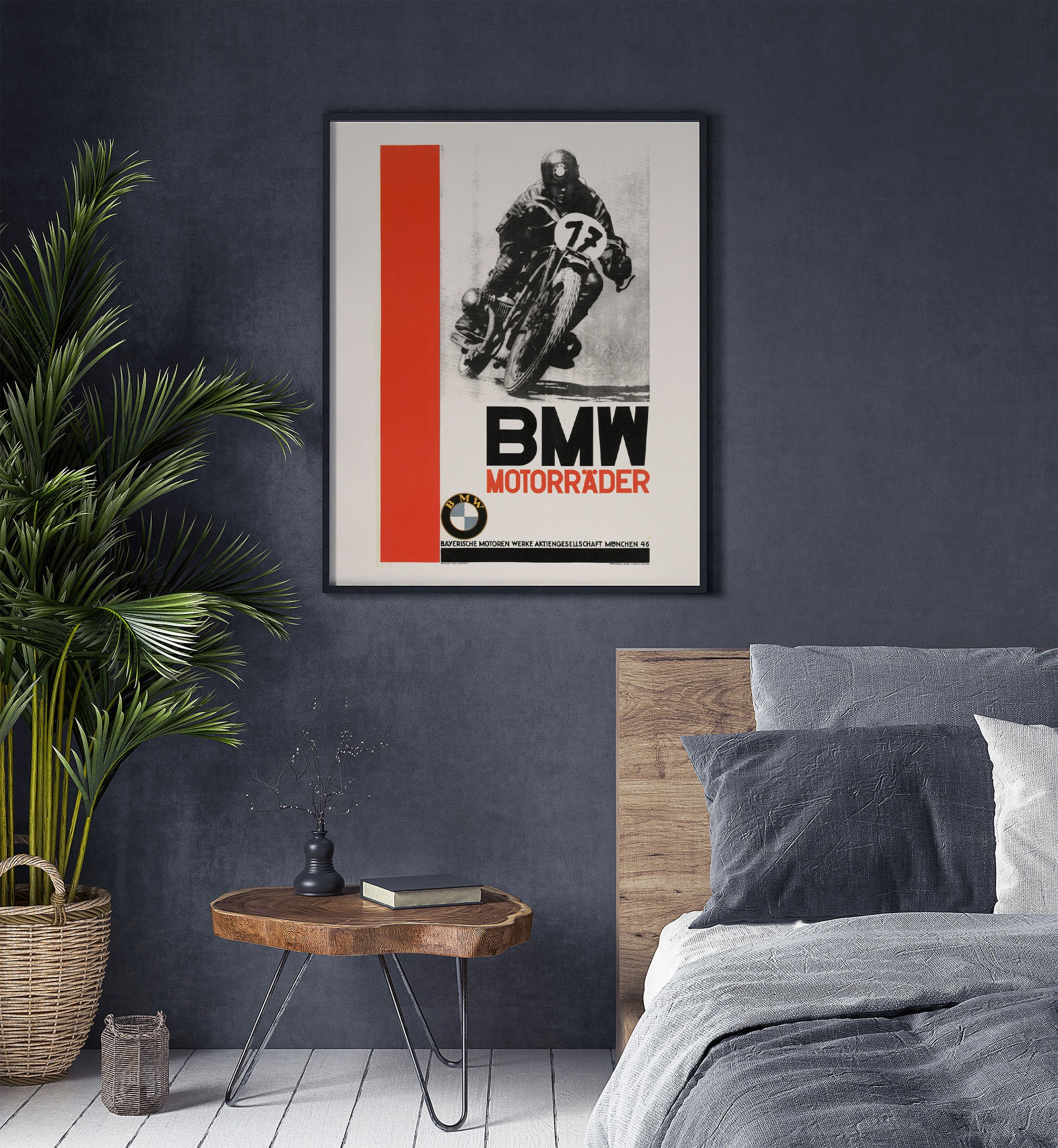 Vintage Motorcyle Poster, ART DECO Print, 1935, Reproduction, Art Deco ...
