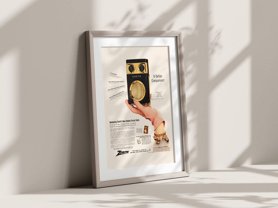 RETRO PORTABLE RADIO Ad Vintage Radio Ad Mid-century - Etsy