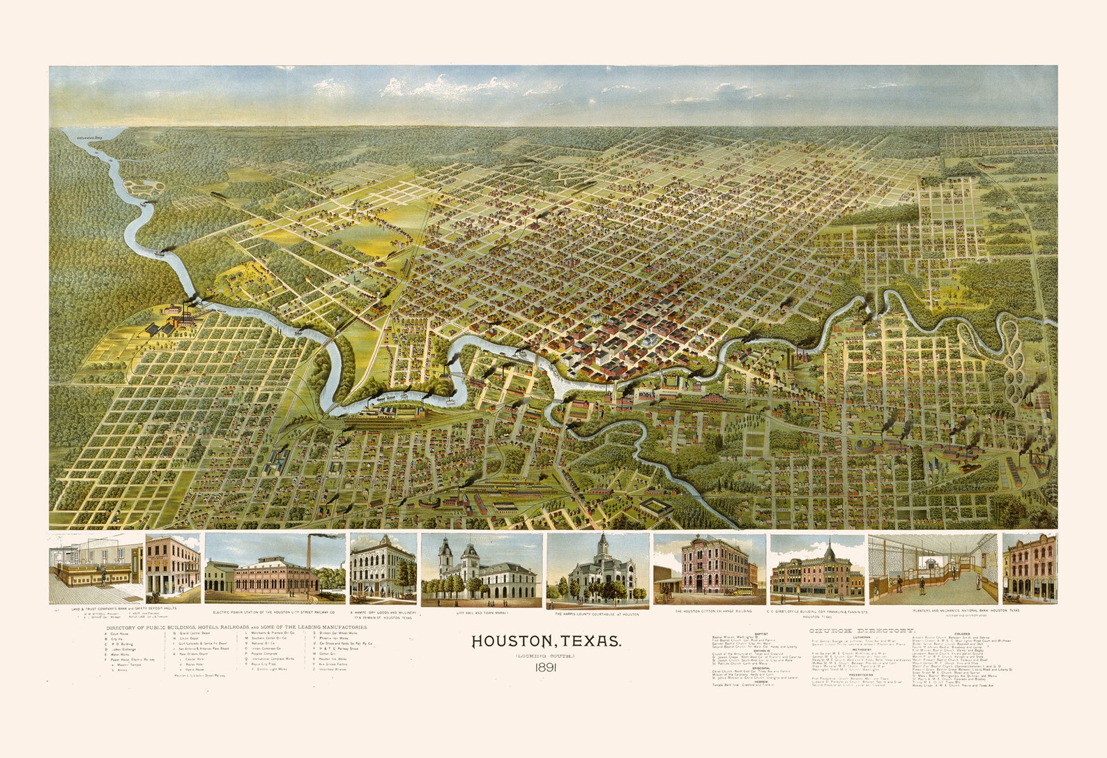 VINTAGE HOUSTON TEXAS Map Vintage Map of Houston Old Map - Etsy
