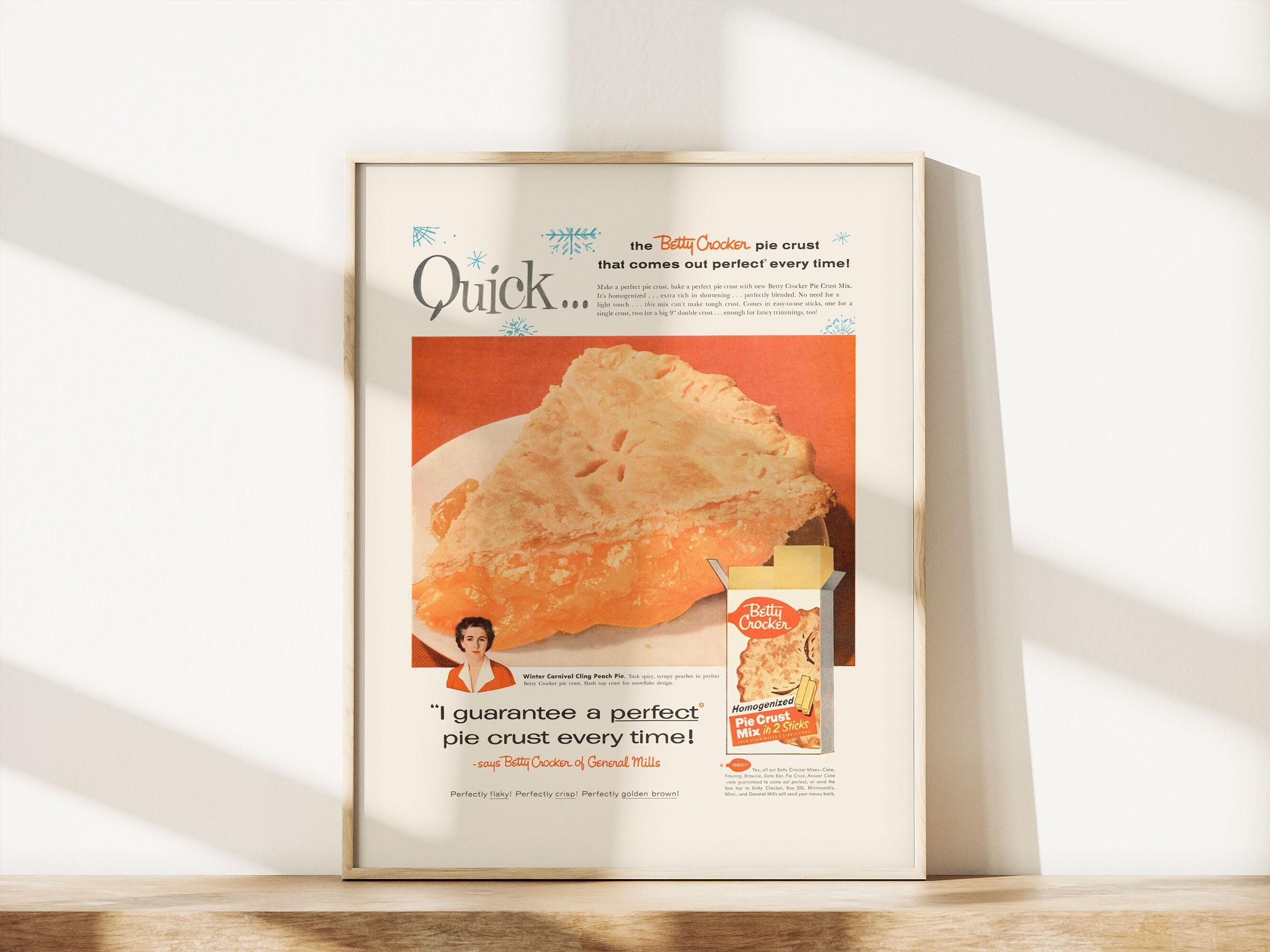 VINTAGE PIE AD, Retro Mid-century Ad, Pie Crust Ad, Vintage Kitchen ...