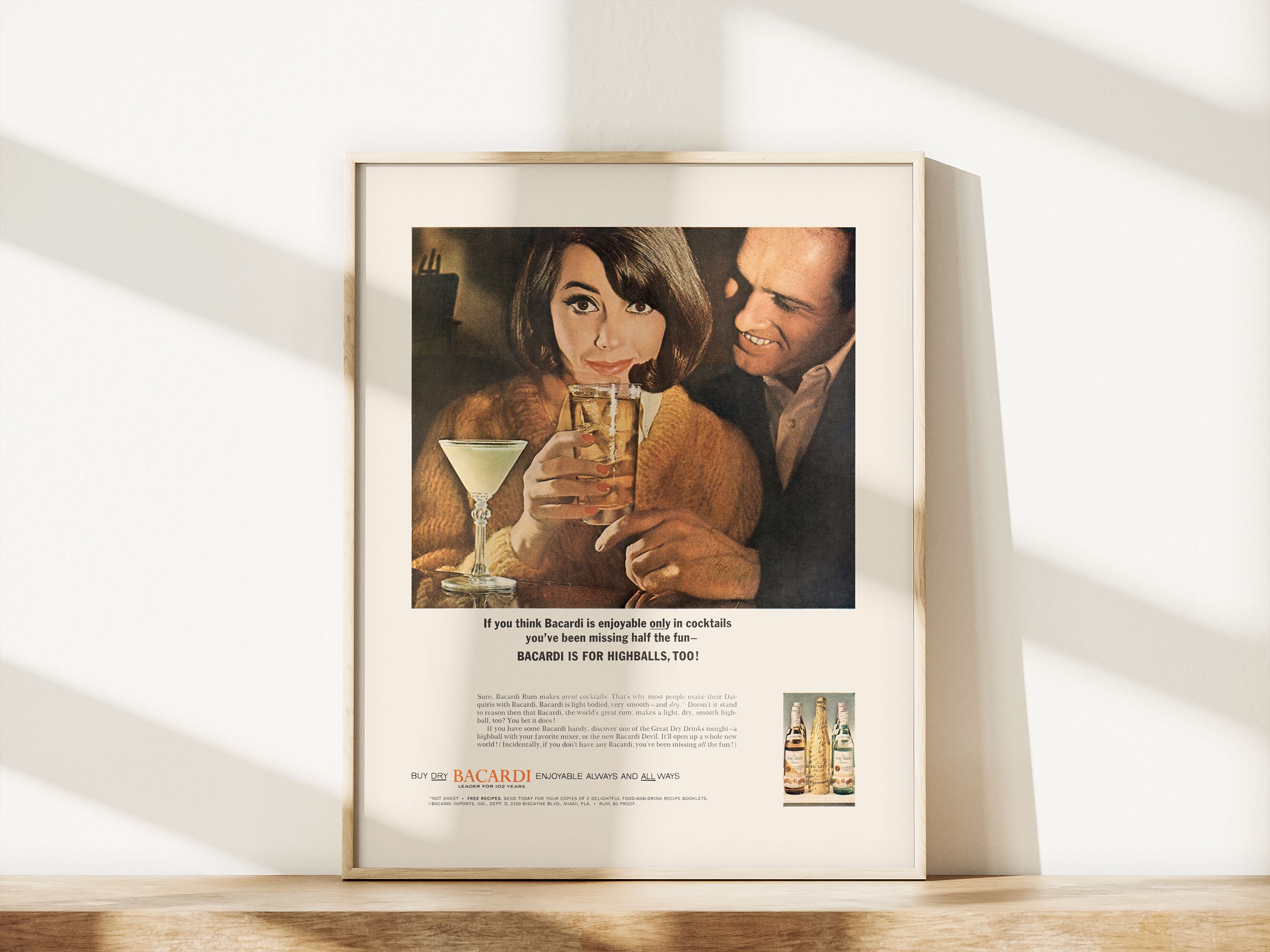 VINTAGE RUM AD Retro Mid-century Rum Ad Vintage Bar Poster - Etsy Canada
