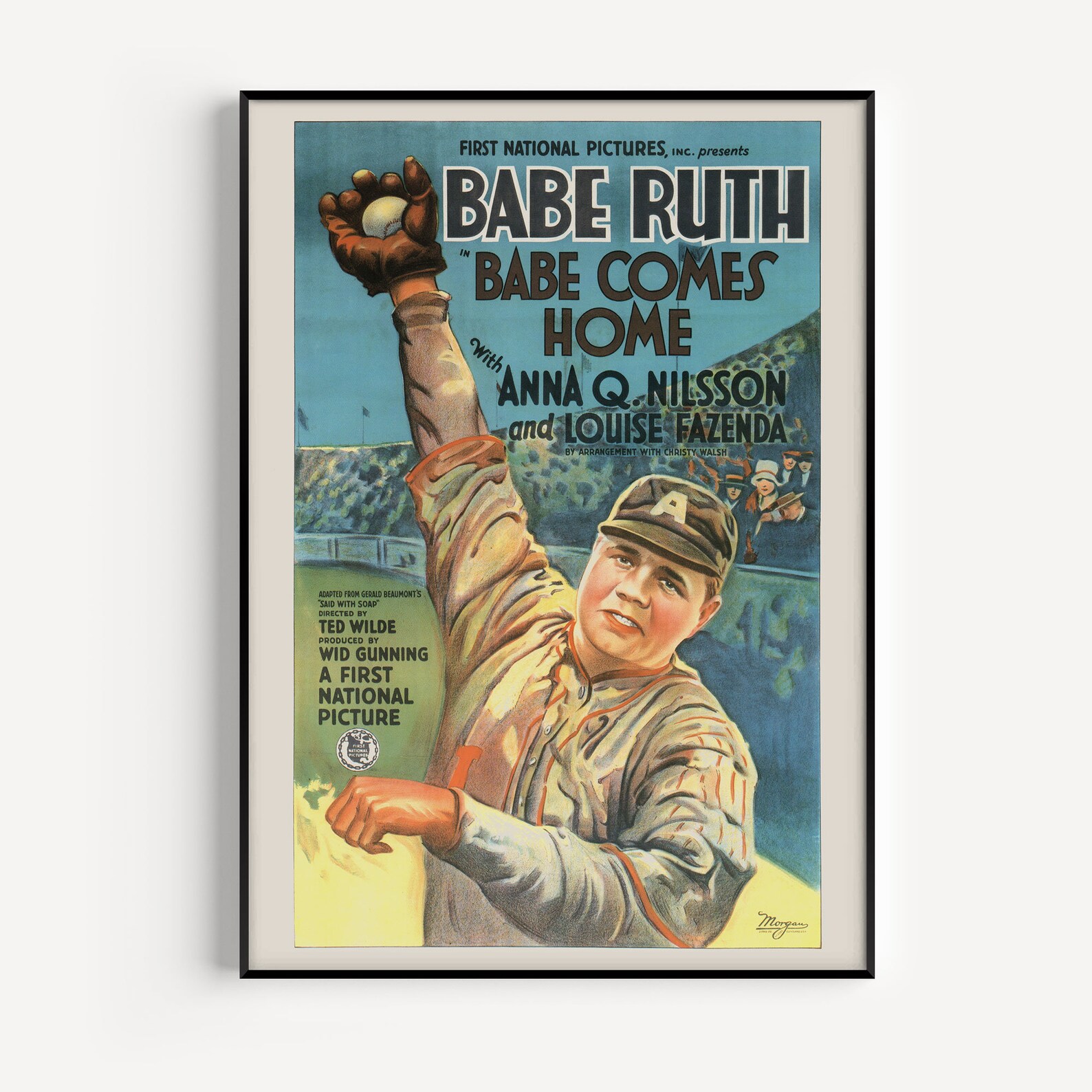 VINTAGE MOVIE POSTER Babe Ruth Poster Vintage Baseball - Etsy