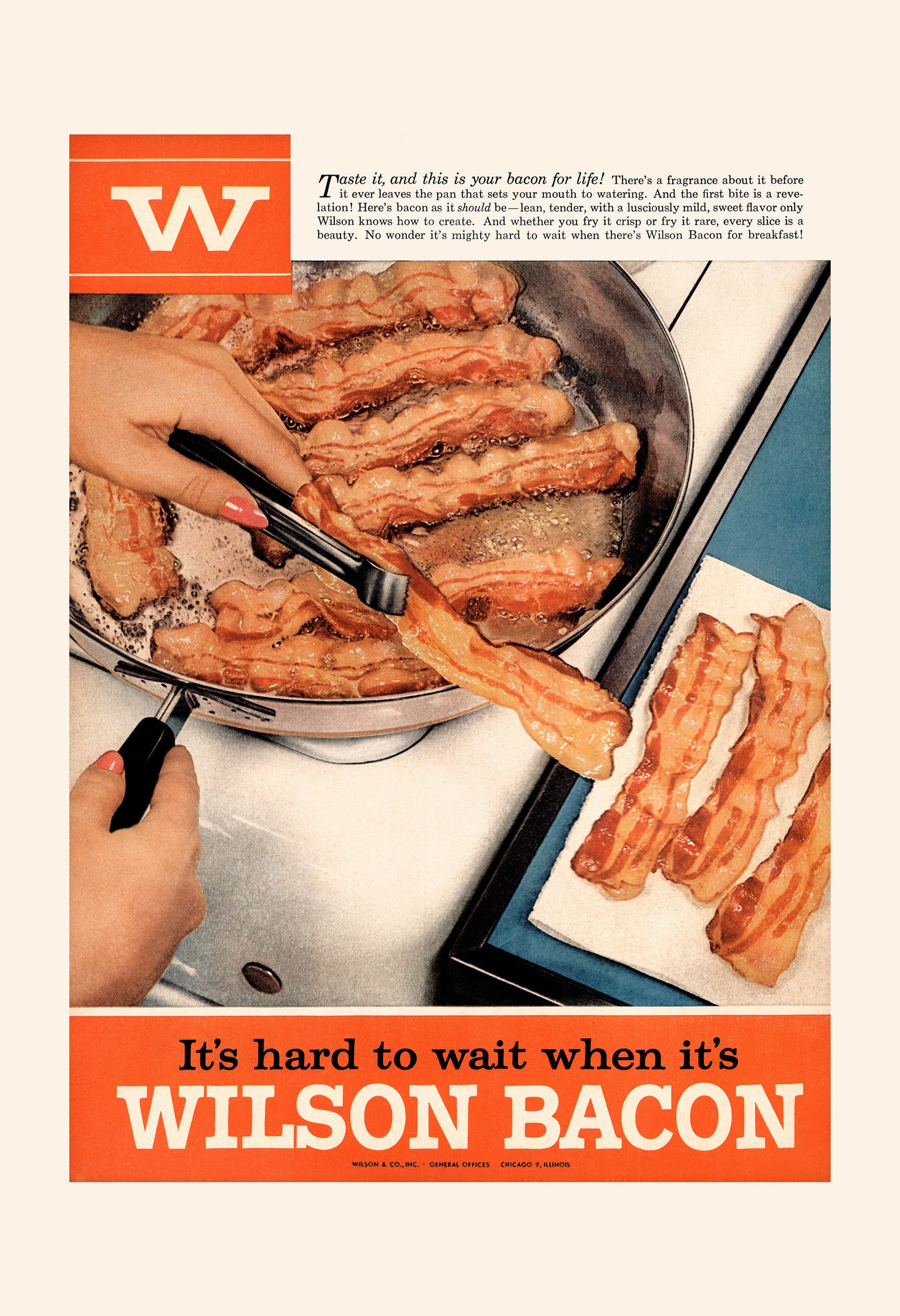 VINTAGE BACON AD Retro Mid-century Ad Bacon Retro Poster - Etsy Canada