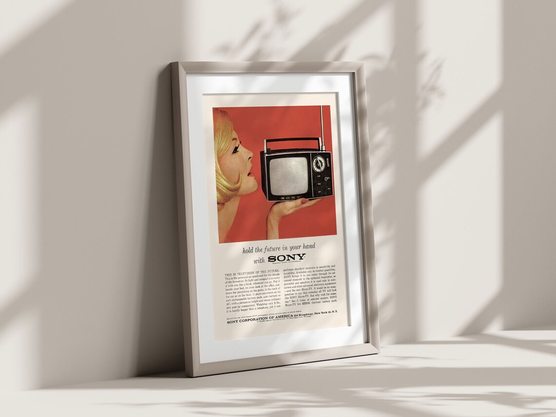 Retro Portable TV Ad Vintage TV Ad Mad Men Poster Retro - Etsy