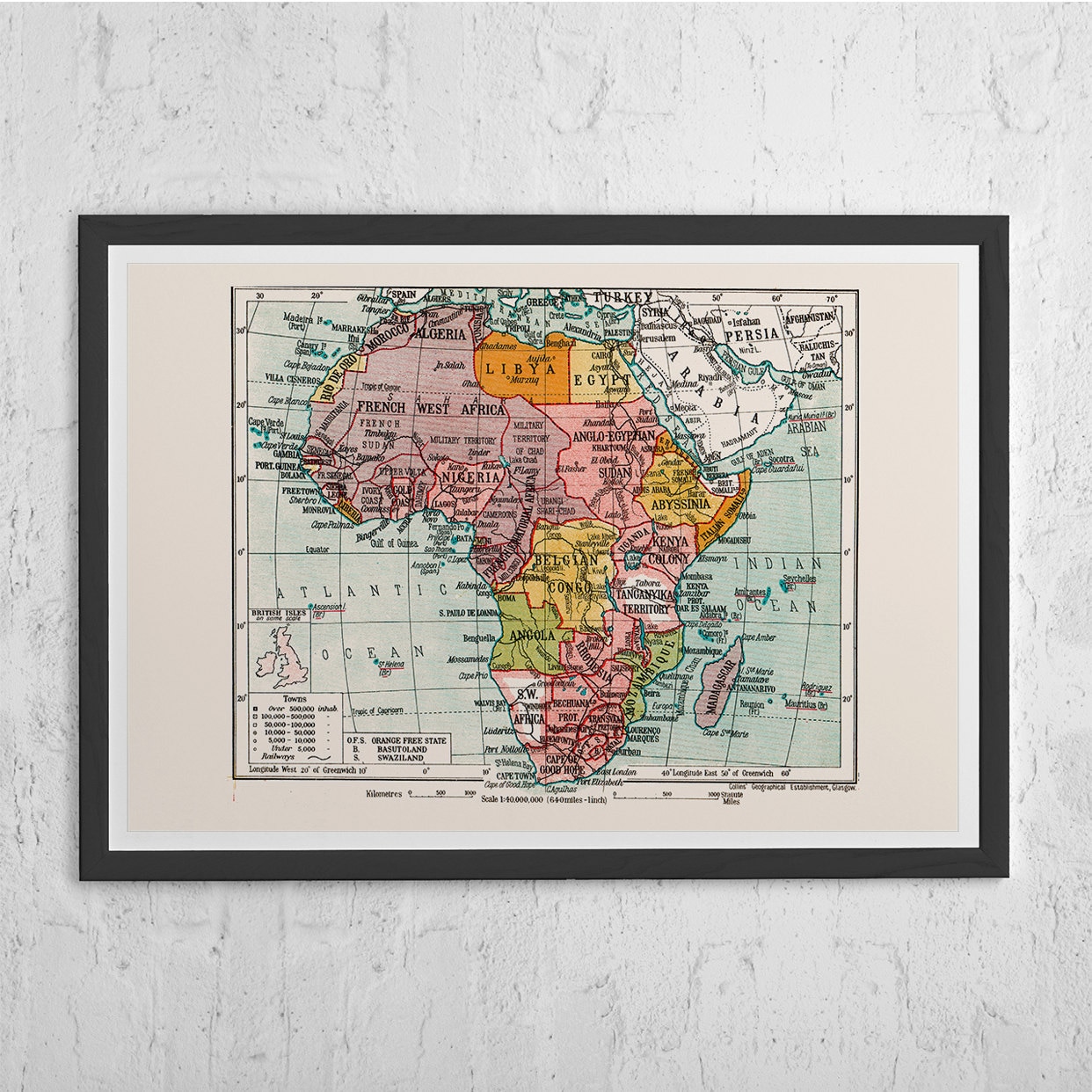 VINTAGE AFRICA MAP Vintage Map of Africa Retro Historical | Etsy