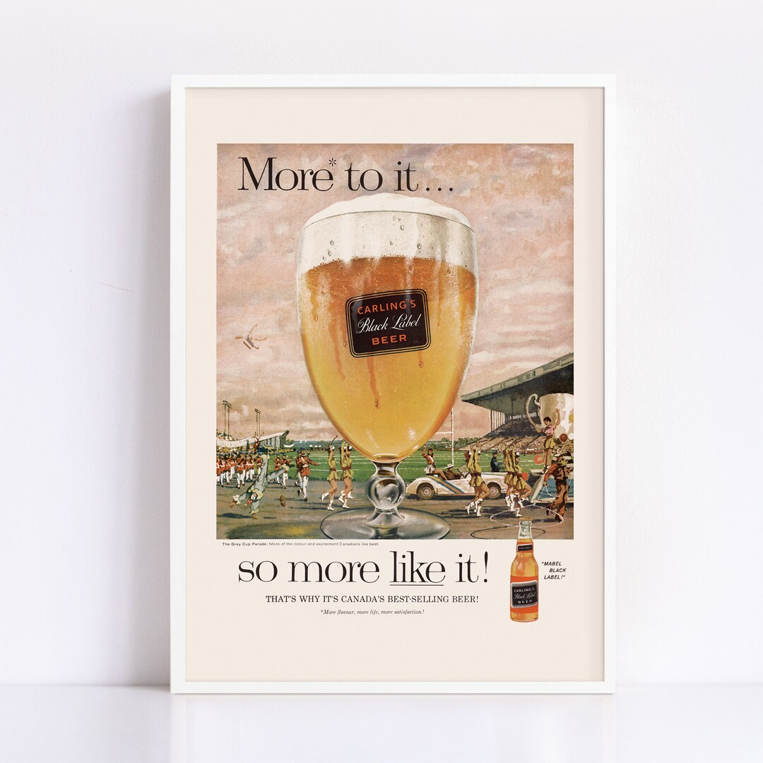 CANADIAN BEER POSTER, 1950s Beer Print, Classy Beer Poster, Bar Decor ...