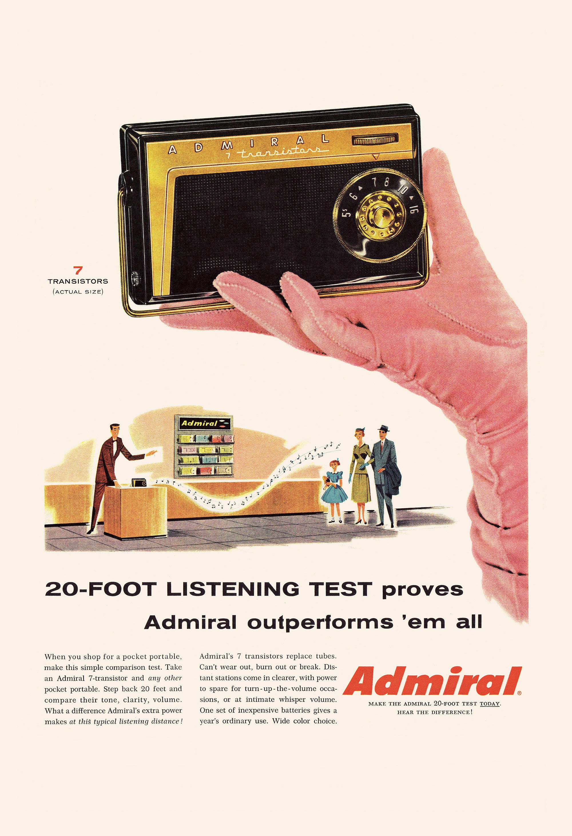 VINTAGE PORTABLE RADIO Ad Retro Radio Ad Mid-century - Etsy Canada