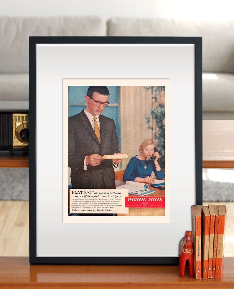 OLD OFFICE POSTER Ad Classic Office Ad Mid-century Poster - Etsy