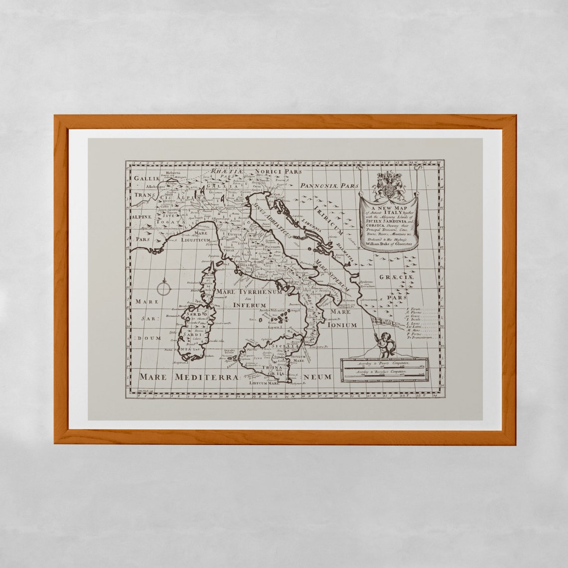 ANTIQUE ITALY MAP Map of Italy Italian Map Antique Home | Etsy