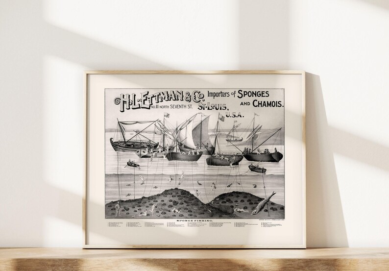 ANTIQUE NAUTICAL POSTER, Classic American Poster, Antique Wall Art ...
